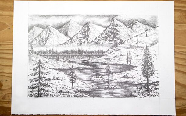 Vulkan zeichnen - Einfache Anleitung mit Bildern