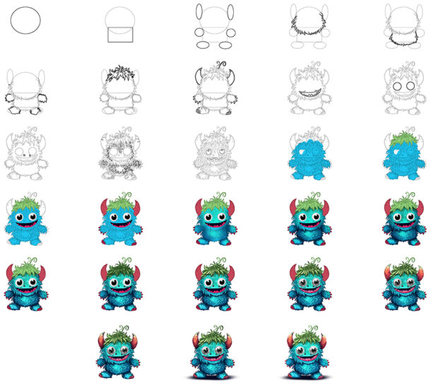 Monster zeichnen - Erstelle eine gruselige Monster Zeichnung