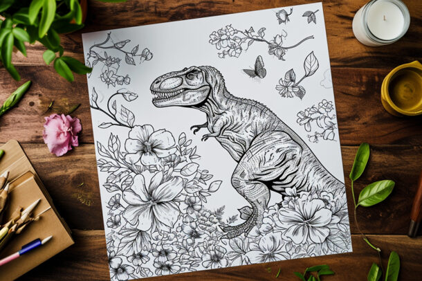 T Rex Ausmalbilder - 30 kostenlose Malvorlagen für Jung und Alt